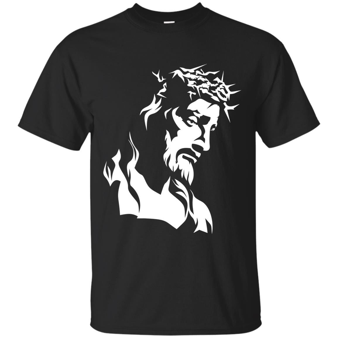 Jesus Crown of Thorns (White) - Unisex — T-sciple